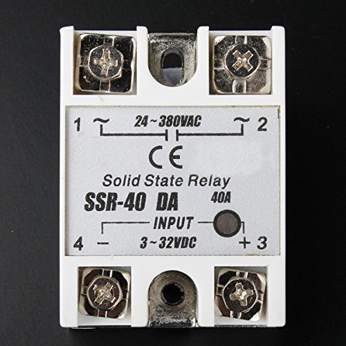 HUABAN 2PCS DC-AC Solid State Relay Module SSR-40DA 40A Input 3-32VDC ...