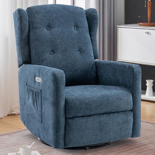 Amazon.com: Ketaiyou Large Power Swivel Rocker Recliner with Massage ...
