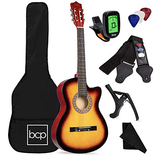 Best Choice Products Beginner Acoustic Guitar Starter Set 38in w/Case ...