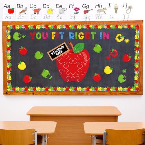 Snapklik.com : Back To School Bulletin Board Decorations Set Apple ...
