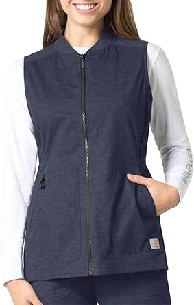 Carhartt Women's Modern Fit Zip-Front Utility Vest at Amazon Women's ...