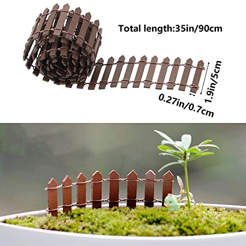 Hju Mini Garden Fence for Landscape DIY Miniature Garden Fence Small ...