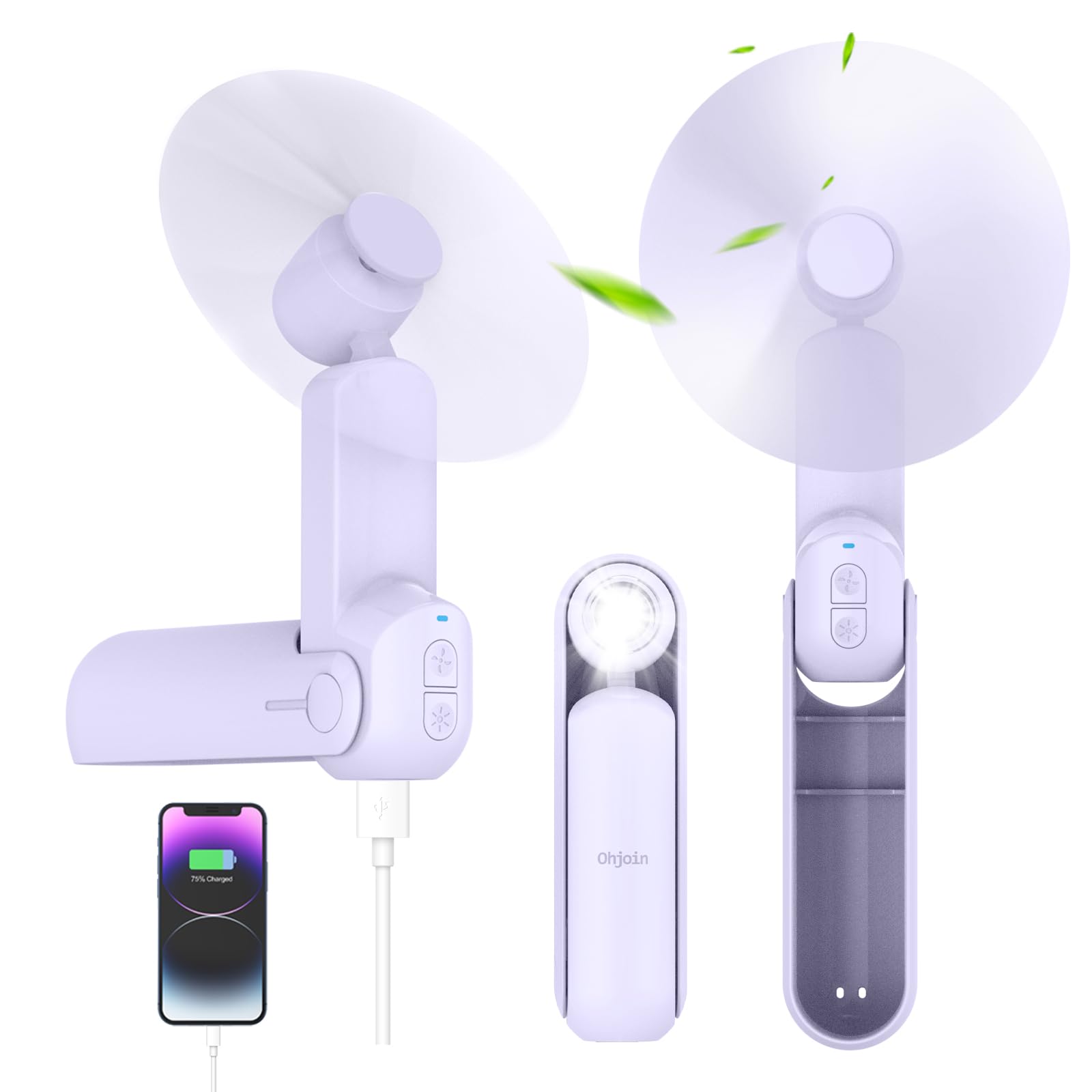 Amazon.com: 4 IN 1 Portable Handheld Fan,Personal Foldable Pocket Fan ...