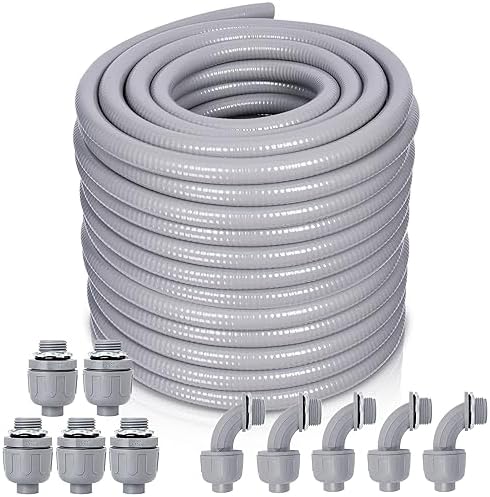 Feotech Liquid-Tight Conduit and Connector Kit - 3/4 Inch 100 FT Non ...