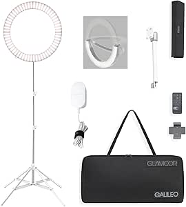Amazon.com : GLAMCOR Galileo Portable Ring Light Kit | 18" Foldable LED ...