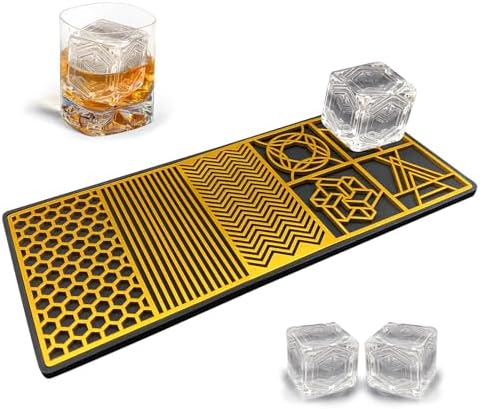 Amazon.com: Ice Stamp Tray for Cocktails & Whiskey - Brass Ice Cube ...
