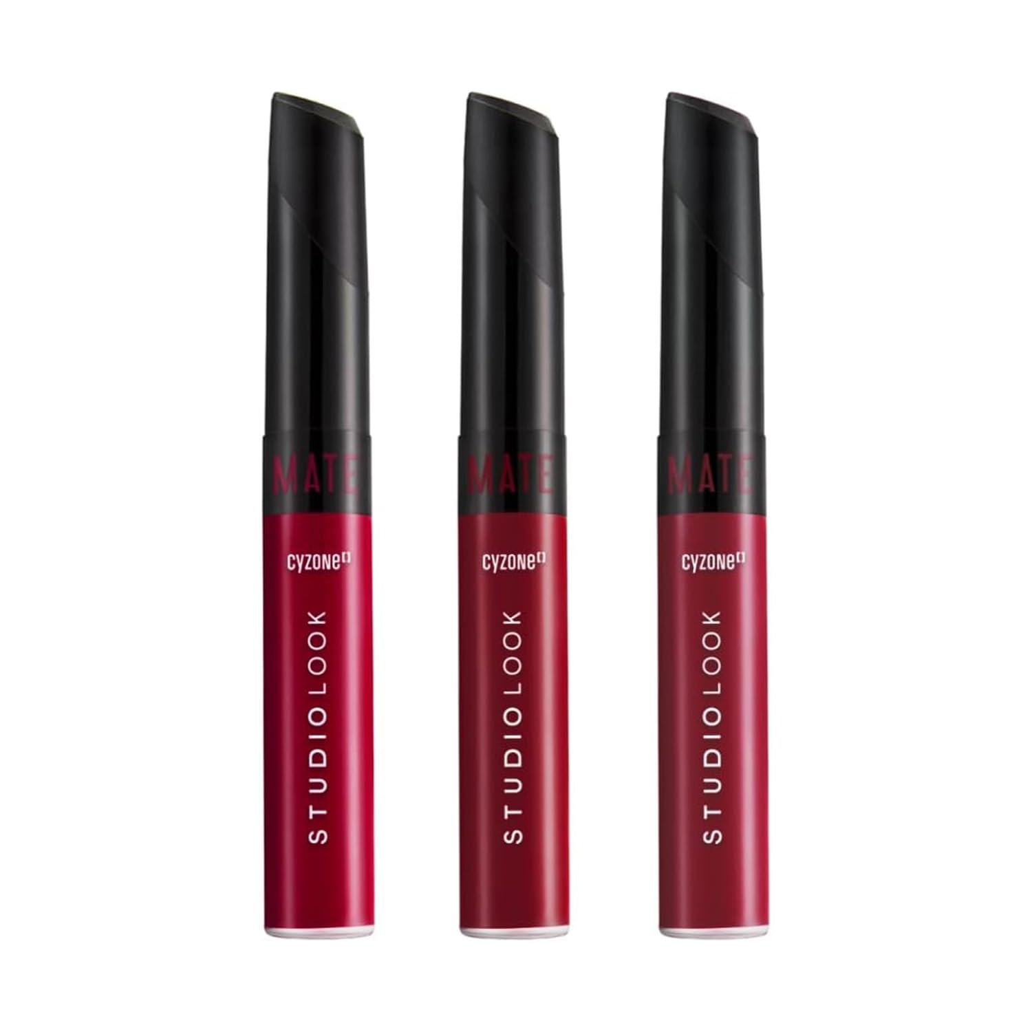 CYZONE - Pack Labiales Líquidos Mate Studio Look Varios Tonos, Deep Red ...