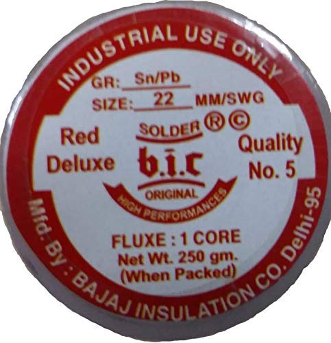 Aadvay BIC Solder wire Rosin core Tin|Lead (22Swg, Red Deluxe)- 5 KG ...