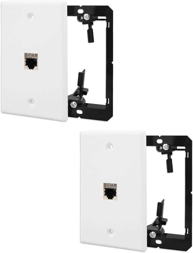 Amazon.com: ULXIOM Ethernet Wall Plate 1 Port with RJ45 Keystone Jack ...