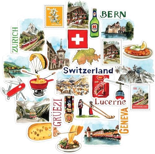 Amazon.com: Navy Peony Classical Austria Travel Stickers (31pcs ...