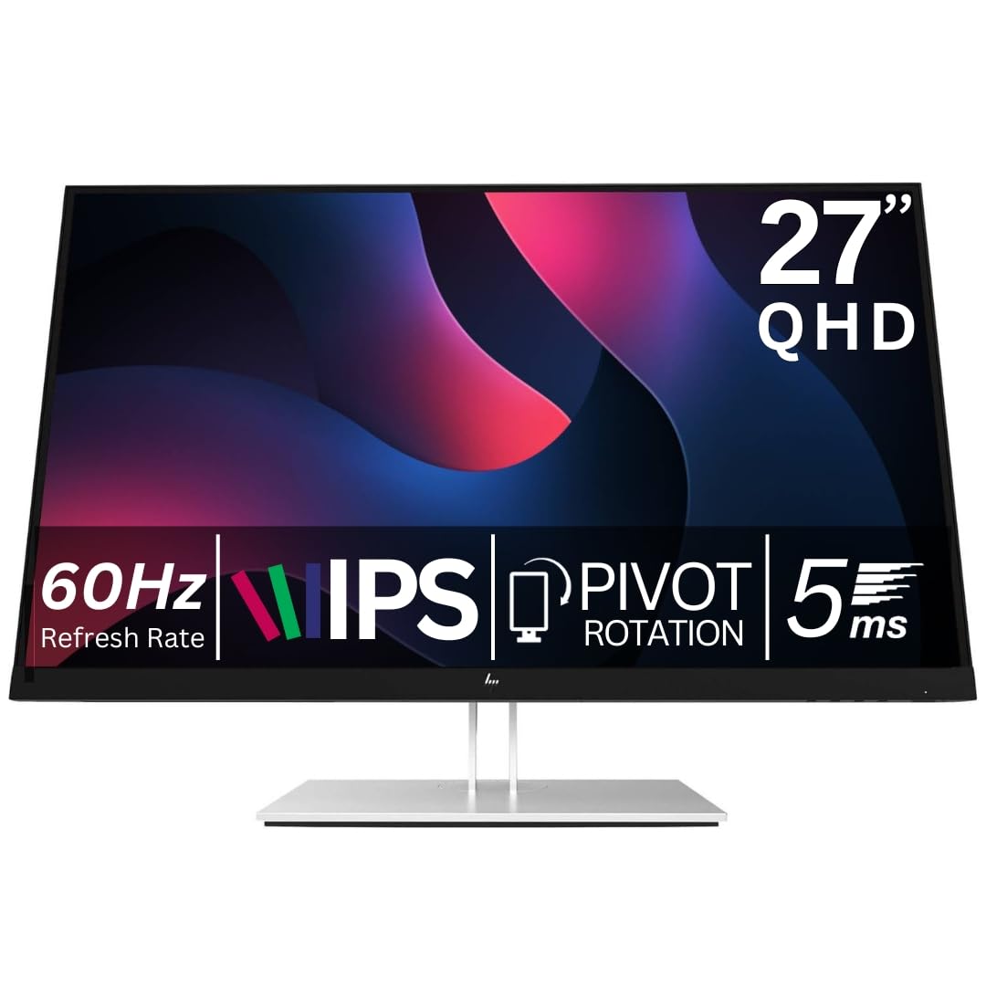 Amazon.com: HP E27u G4 QHD USB-C 27 Inch Monitor Desktop PC IPS LCD ...