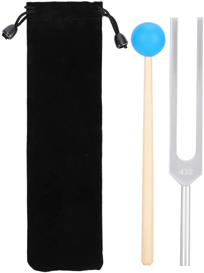 Ladieshow 432HZ Aluminum Alloy Tuning Fork Wood Hammer Sound Healing ...