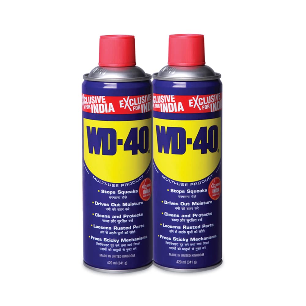 WD-40, Multipurpose Car Care Spray, 420ml Rust Remover, Lubricant ...