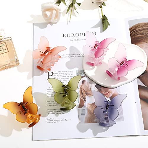 Snapklik.com : 6PCS Butterfly Hair Claw Clip - 2 Inch Butterfly Claw ...