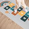 Amazon.com: STARUIA Grey Hopscotch Kids Rug for Playroom, Non-Slip ...