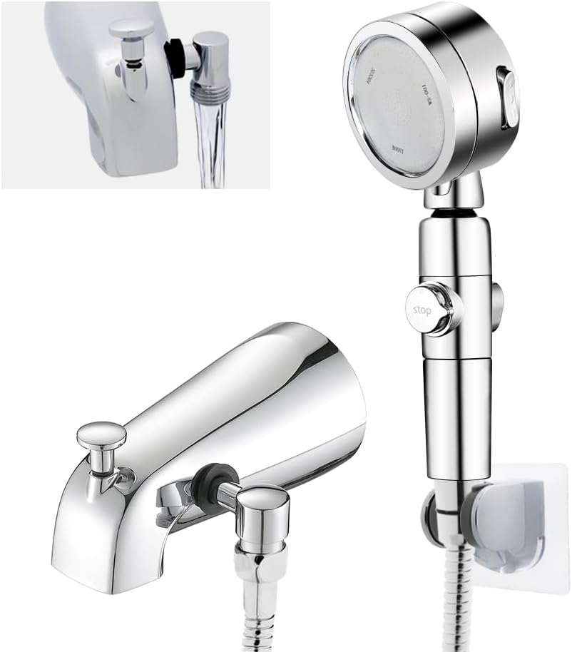 Universal fit Tub Spout with Diverter, All Metal,5+1 Settings High ...