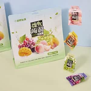 Amazon.co.jp: 藤野制菓FUJINOSEIKA おいしい蒟蒻ゼリー 大袋 458g×1 袋 低カロリー 人気4種（ピーチ・マンゴー・ぶどう・マスカット）栄養補助ゼリー 食後の ...
