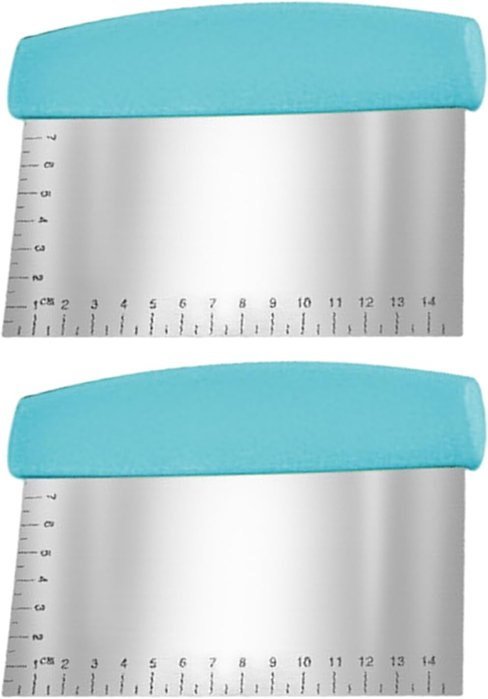 ulafbwur Pastry Scrapers, 2 Pcs Dough Cutters with Measuring Scale ...