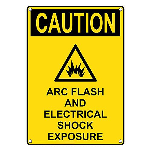 Weatherproof Plastic Vertical OSHA Caution Arc Flash and Electrical ...