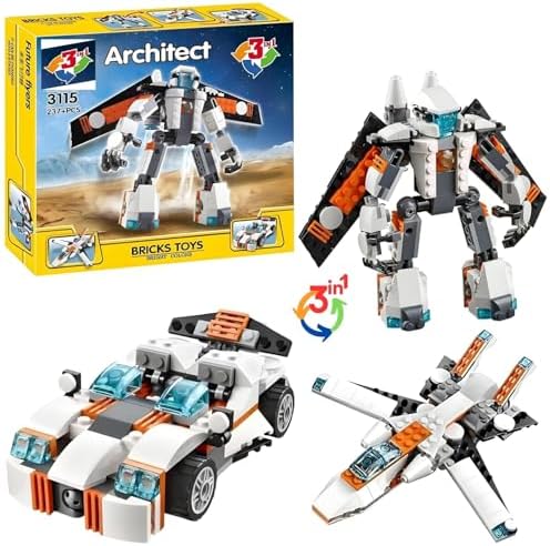 Umadiya® 3 in 1 Architect Brick Toys 237+ Pieces Building Block - Space ...
