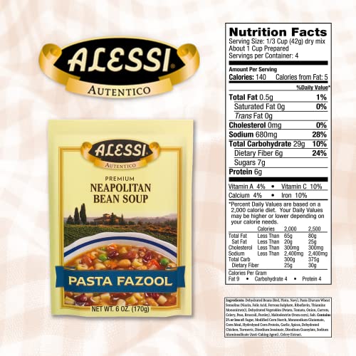 Snapklik.com : Alessi Autentico Premium Soups, Traditional Flavors, 6oz