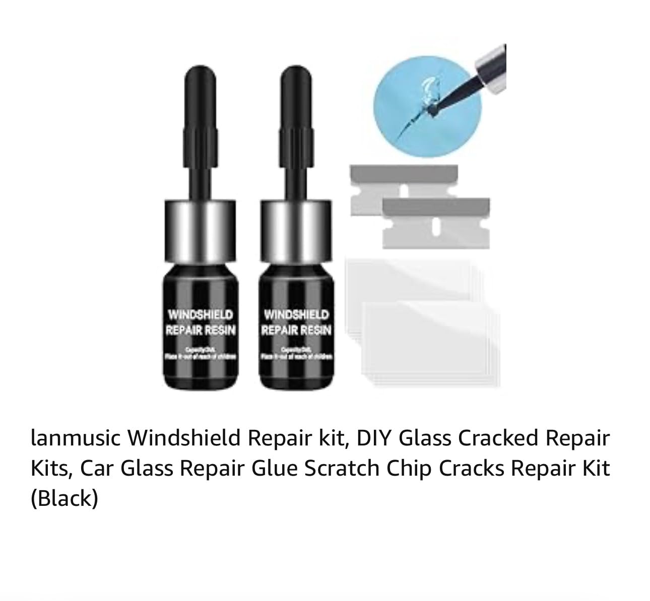 lanmusic Windshield Repair kit, DIY Glass Cracked Repair Kits, Car ...