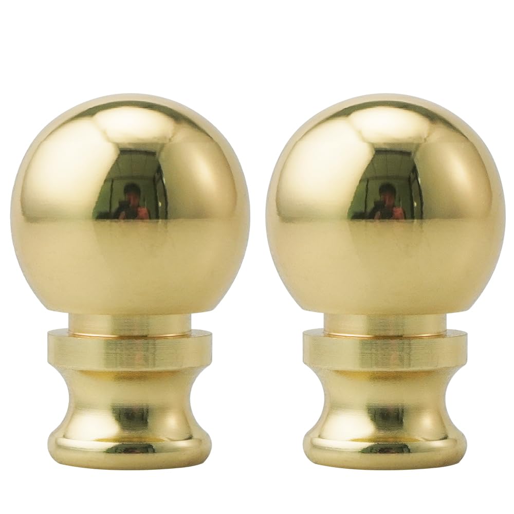 Asjeumt 2 Pieces Lamp Finials, Gold Finial for Lamps, Lamp Shade Nut ...