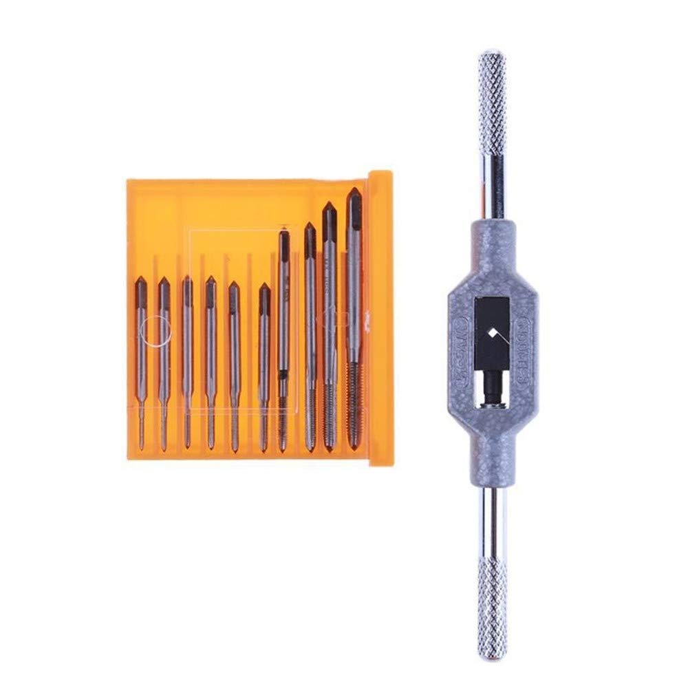 Buy 11 Piece Mini Tap Drill Bit Set, Tap Wrench Set, Mini Spiral Tap ...