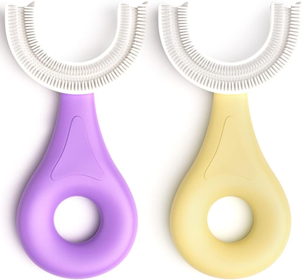Amazon.com : YOTEE U-Shaped Toothbrush Kids 2 PCS - Toddler Toothbrush ...