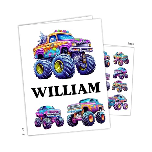 Amazon.com: Monster Truck Pocket Folder Gift Name Back to School ...