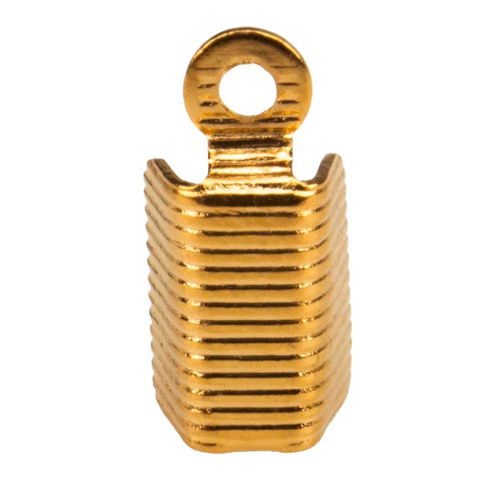 Amazon.com: Craft County 144 Pack of Metal Fold Over Crimp Cord Ends ...