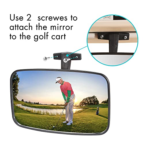 Snapklik.com : Golf Cart Mirror 9.57.5 Large Radian Extra Wide ...