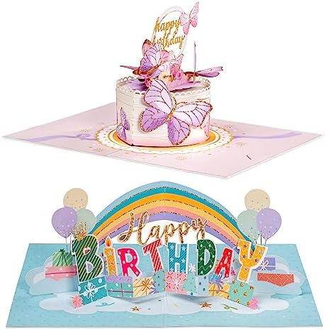 Amazon.com : Paper Love Birthday Pop Up Cards 2 Pack - Includes 1 ...