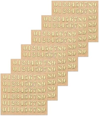 Amazon.com: MECCANIXITY 6 Sheets Number Resin Stickers 3D Small 1 to 9 ...