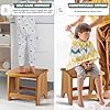 Amazon.com: FANATU Wooden Step Stool, 13'' Heavy Duty Stepping Stool ...