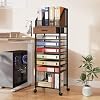 Amazon.com: SWTYMIKI 9-Tier Rolling File Cart - Paper Organizer with ...