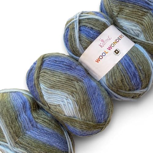 Amazon.com: Wool Wonders Yarn for Crocheting, 4 Skeins, 640Yds/400G ...