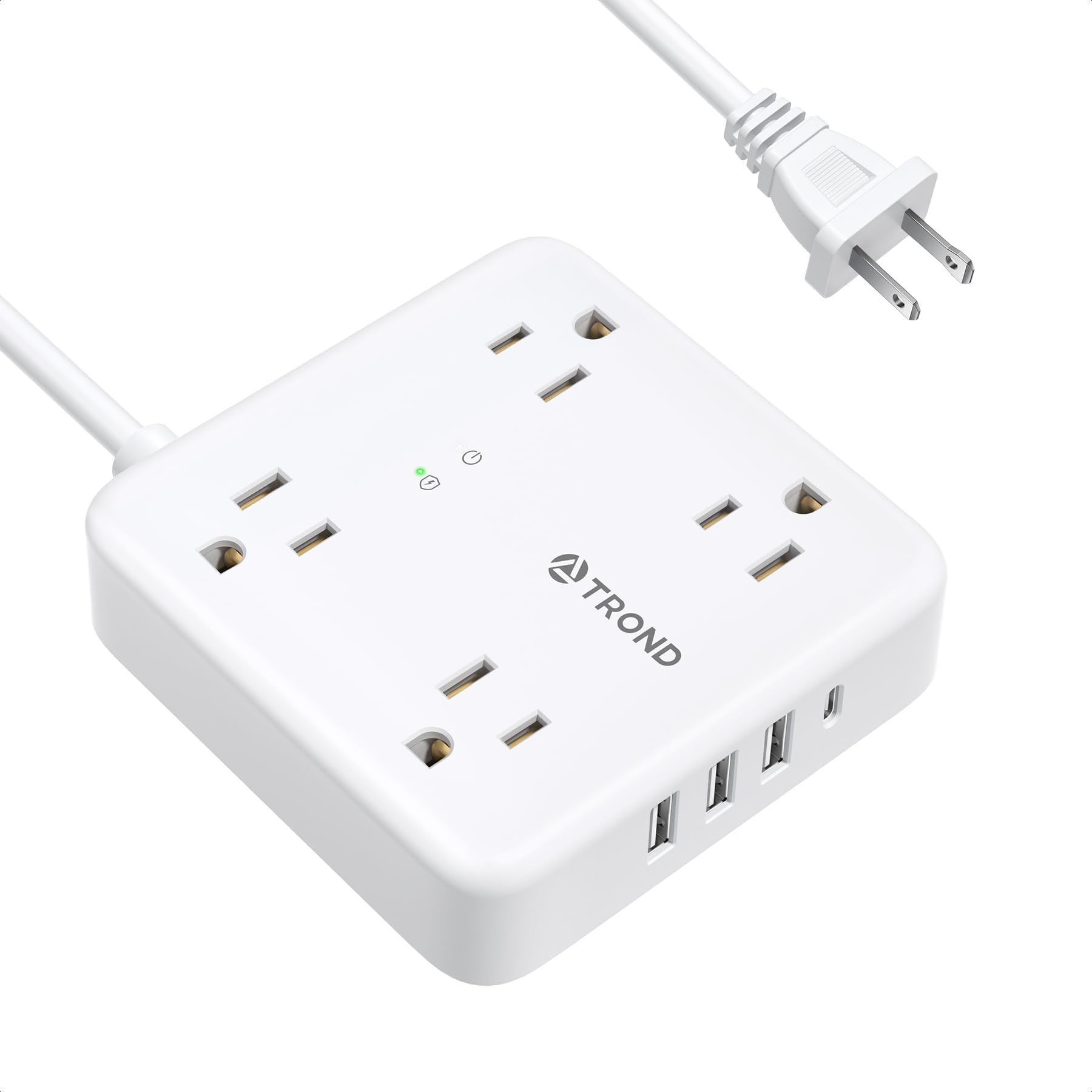 Amazon.com: LENCENT 2 Prong Power Strip, 3 to 2 Prong Outlet Adapter ...