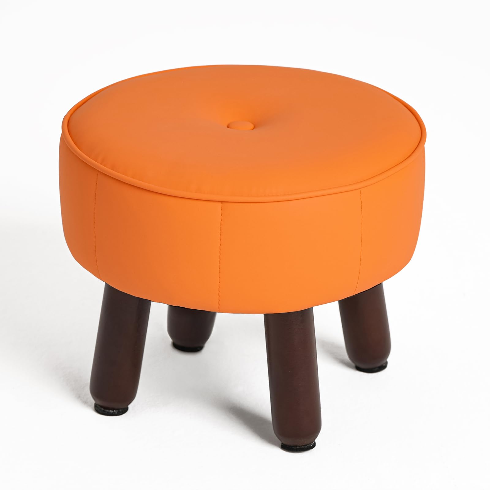 Amazon.com: oakvivo Foot Stool Round Pouf Ottoman, 13'' Leather Foot ...