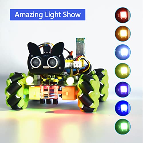 Snapklik.com : 4WD Mecanum PICO Robot Car For Teens Adults Easy To Learn Electronics Robotic ...