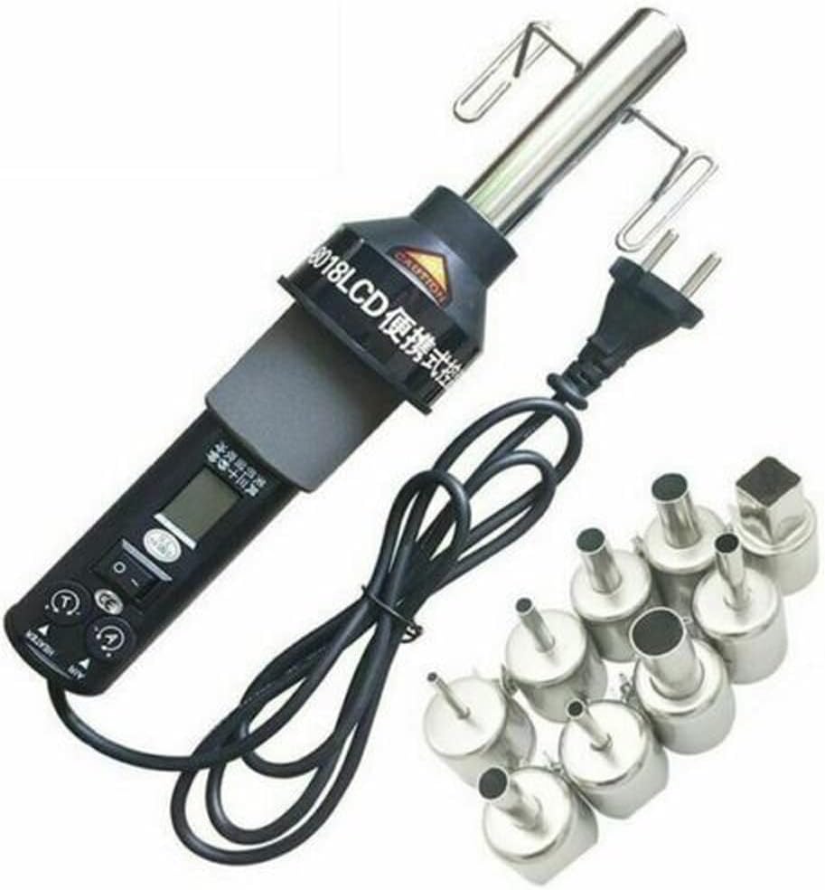 RUNAAJA 110V 450W LCD Hot Air Torch Plastic Welding Gun Welder Pistol Soldering Tool Nozzles ...