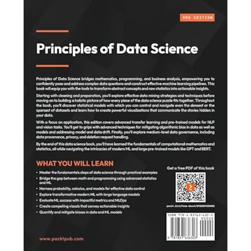 Snapklik.com : Principles Of Data Science - Third Edition: A Beginners Guide To Essential Math ...