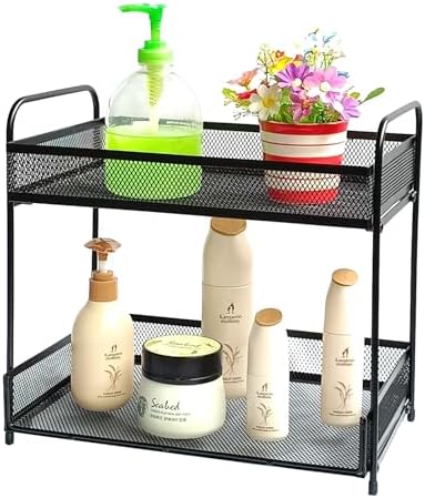 Amazon.com: SETTFRFE Two Tier Shelf Organizer,Bathroom Countertop ...