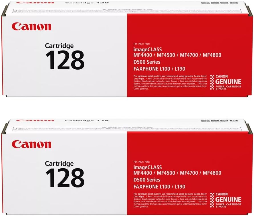 Amazon.com: Canon CRG-128 Black Toner Cartridge, 3500B001AA, 2-Pack ...