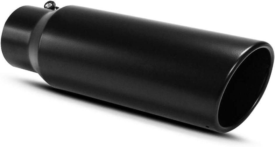 Amazon.com: Apeixoto 3 Inch Black Exhaust Tip 3" x 4" x 12" Black Inlet ...
