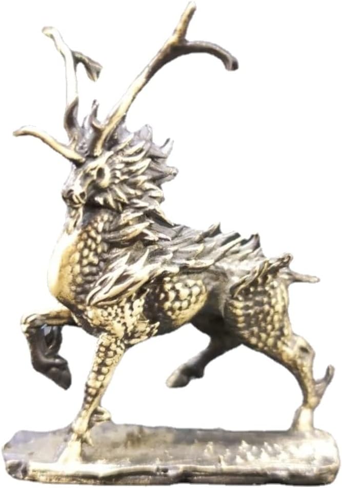 Amazon.com: Brass Wind Fire Kirin Miniature Figurines,Bronze God Beast ...