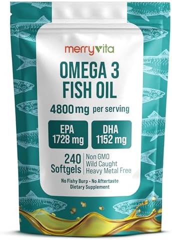 Amazon.com: Omega 3 Fish Oil 4800 mg – EPA 1728 mg | DHA 1152 mg from ...