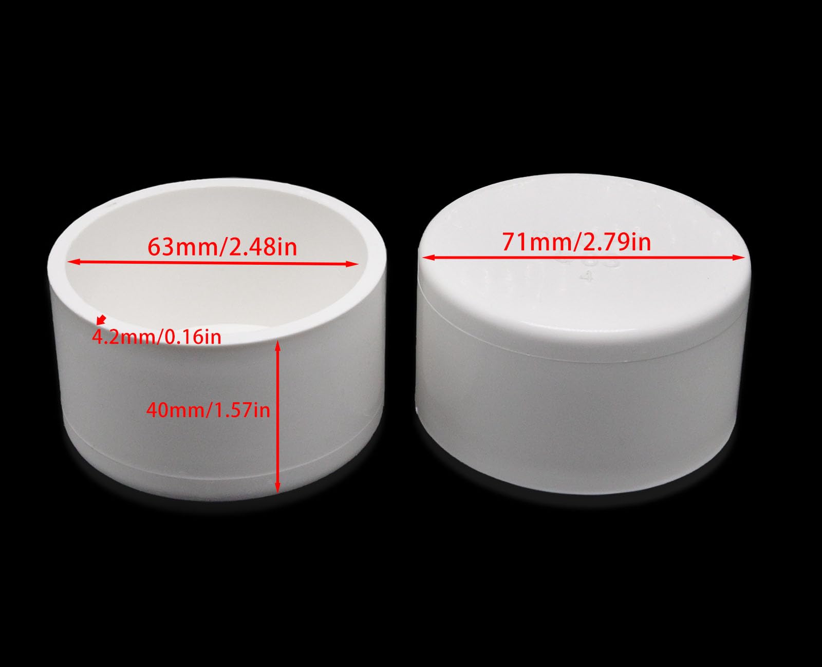 Snapklik.com : BENLIUDH PVC Pipe End Cap, White PVC Fittings Caps ...