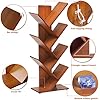 Amazon.com: C&AHOME 7-Shelf Tree Bookshelf, Bamboo Wood Bookcase, Book ...