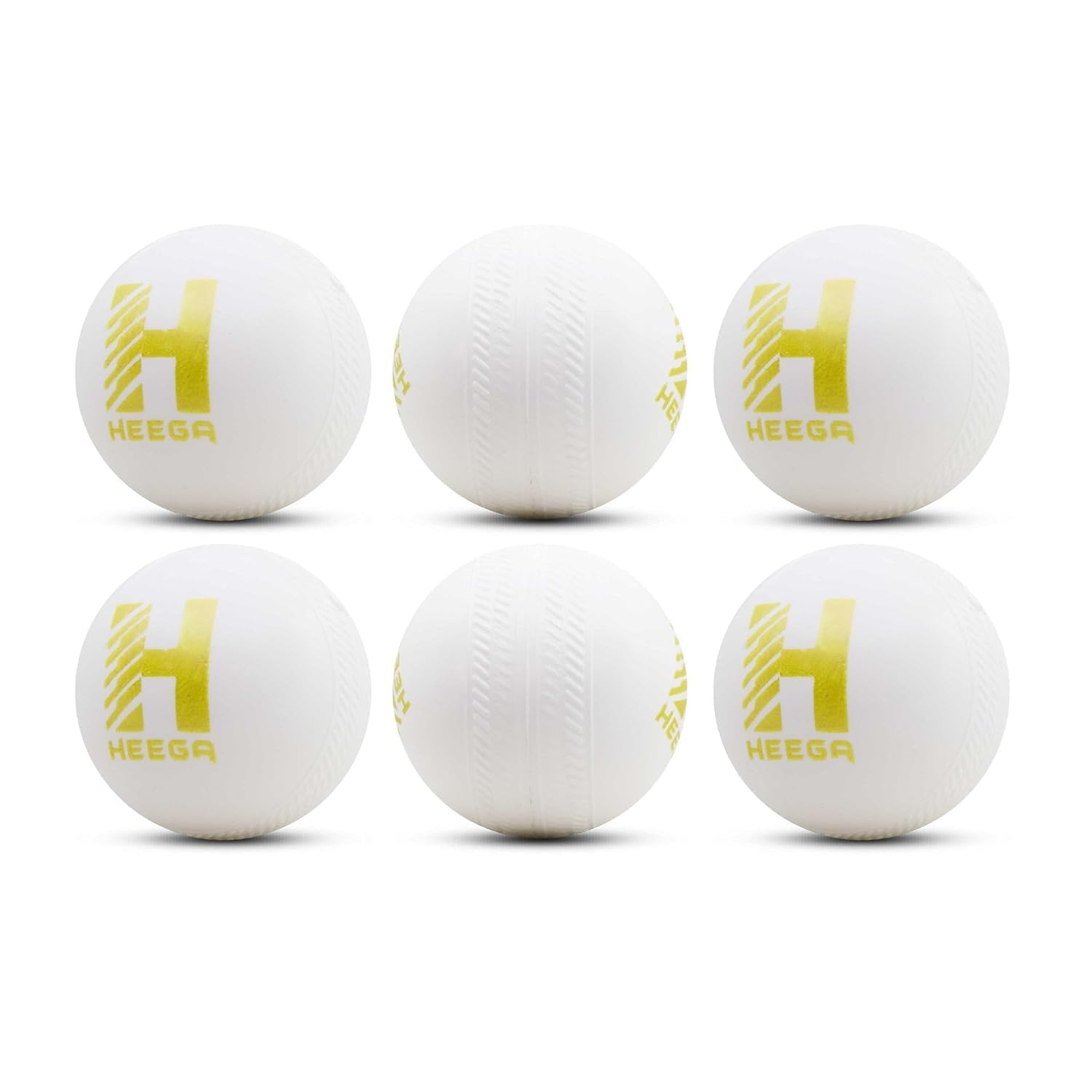 Heega Plastic cricket ball White Non Toxic (Pack of 6 | 100gm Per Ball ...